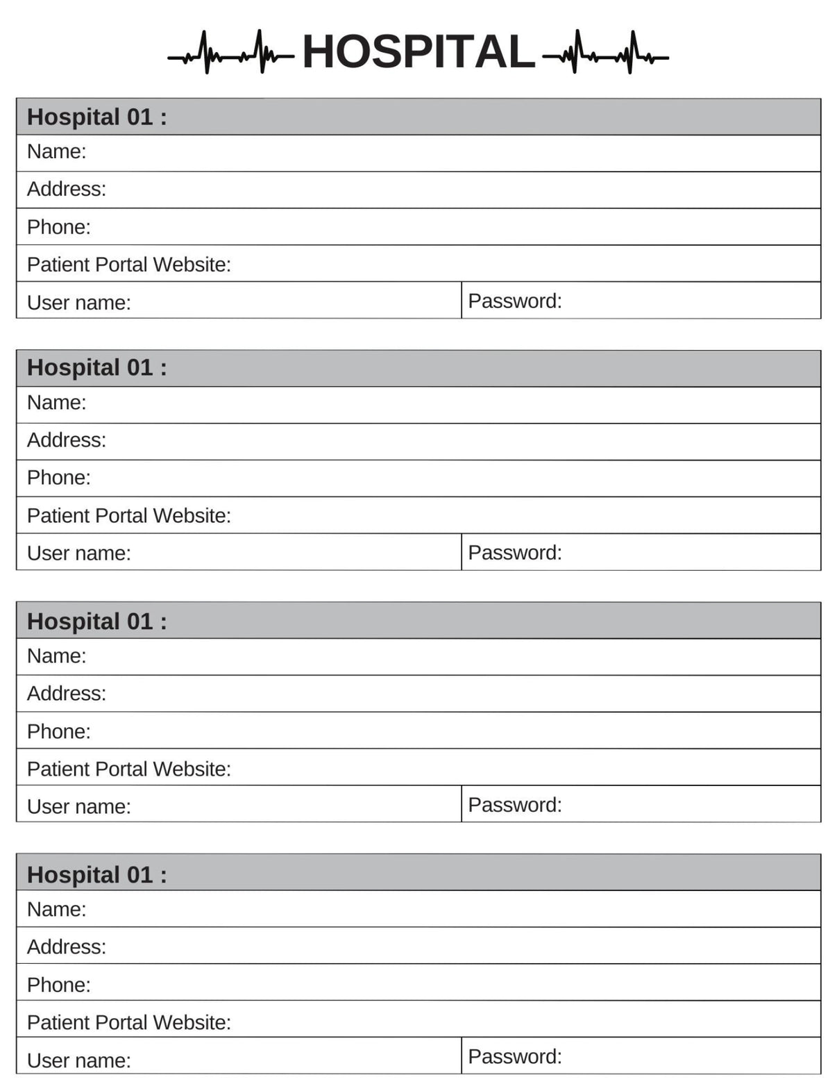 Hospital Information Sheet – Father & Daughter Limited