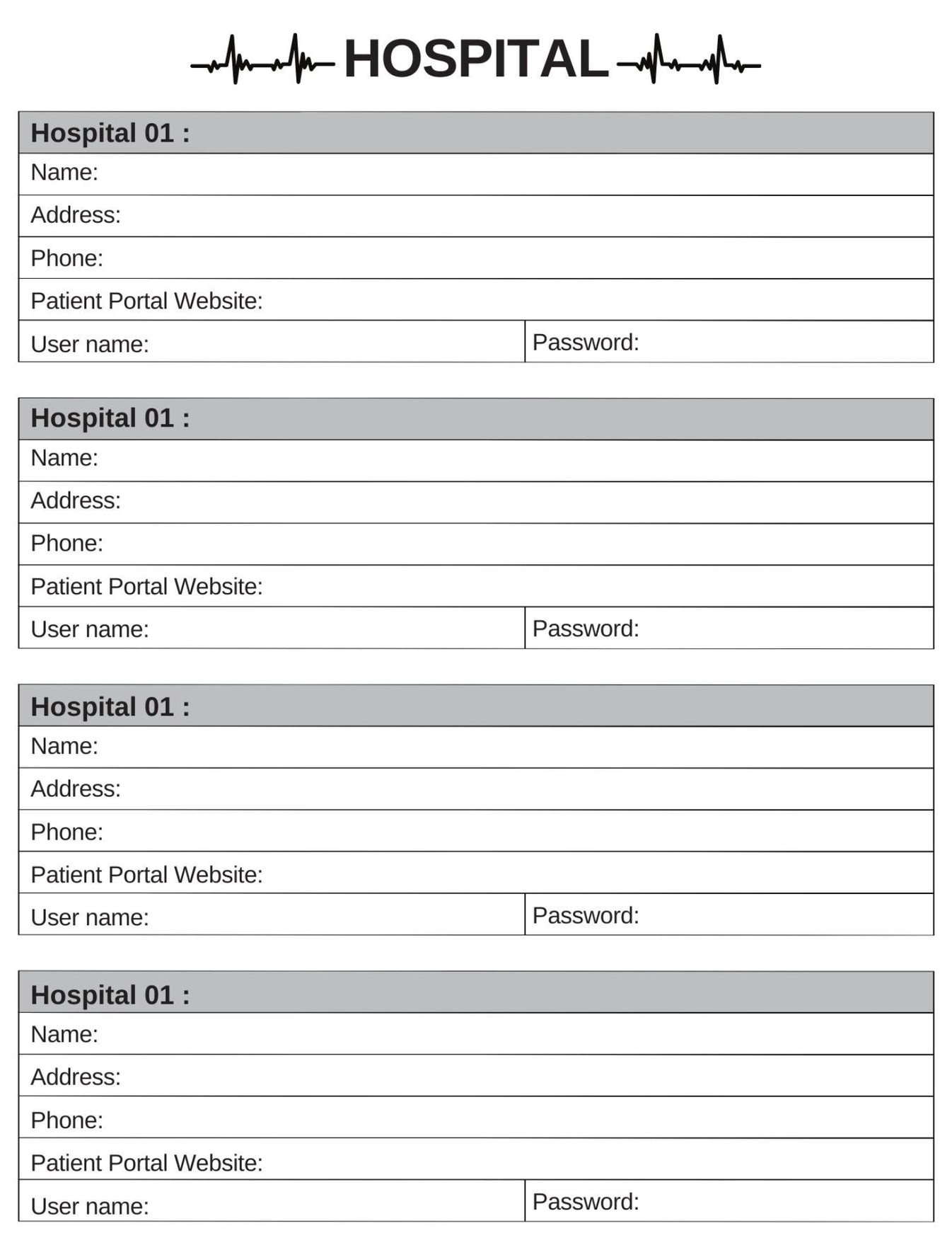 Hospital Information Sheet – Father & Daughter Limited